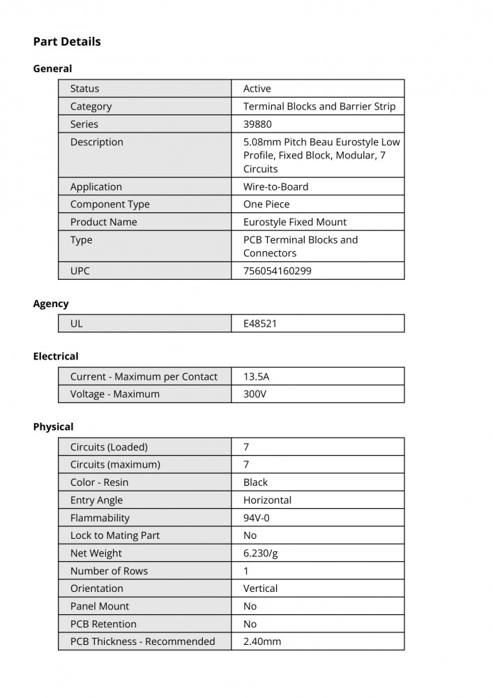 MOLEX 398800307 technical document image, page 2