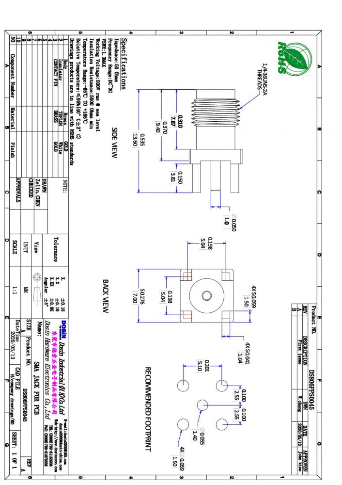 DS806FPS0045 technical document preview