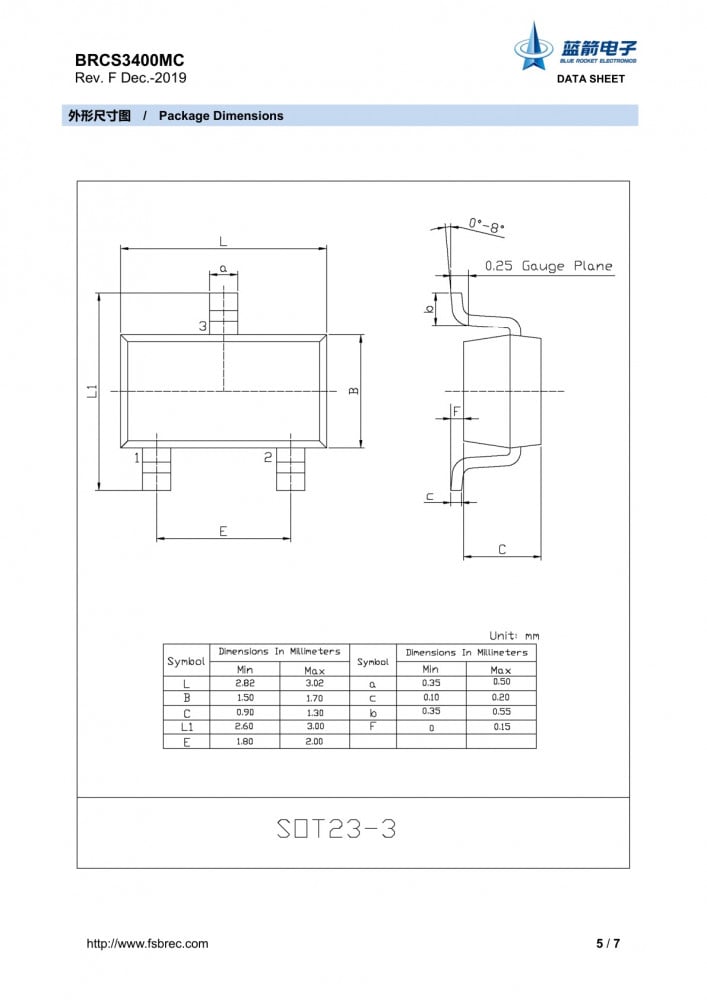 BRCS3400MC datasheet page 5