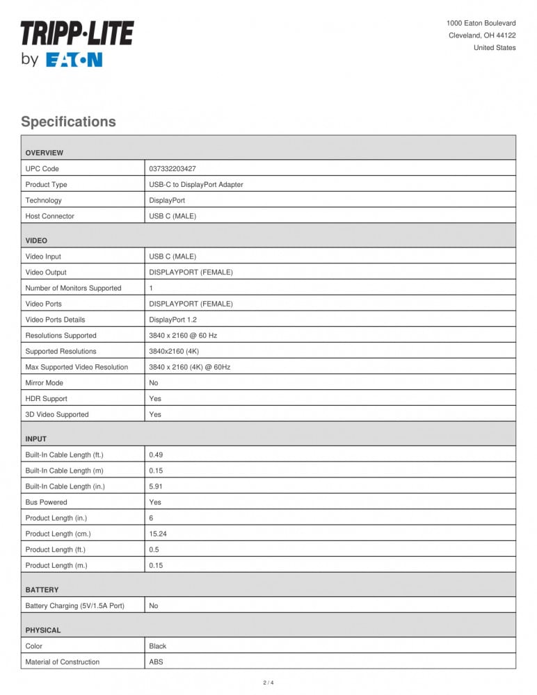 U444-06N-DP4K6B technical document page 2