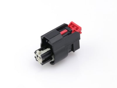 Mini50 Unsealed Vertical Header, UL 94 HB, Single Row, 8 Circuit, Polarization Option C, Dark Gray, Tray