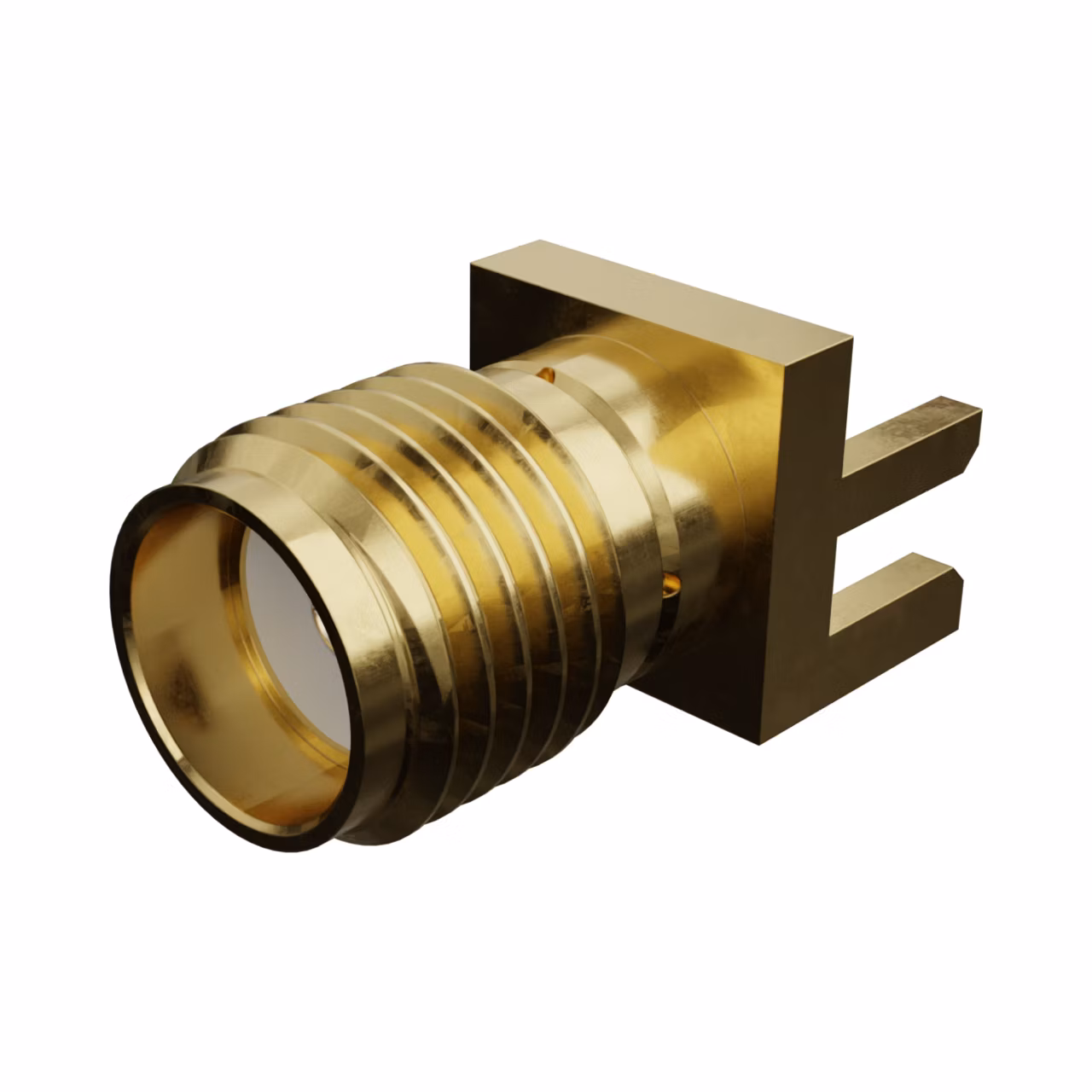 SMA Jack, Straight, PCB Receptacle, End Launch, Brass Body, Gold (Au) Plating, Tray, 50 Ohms for sale