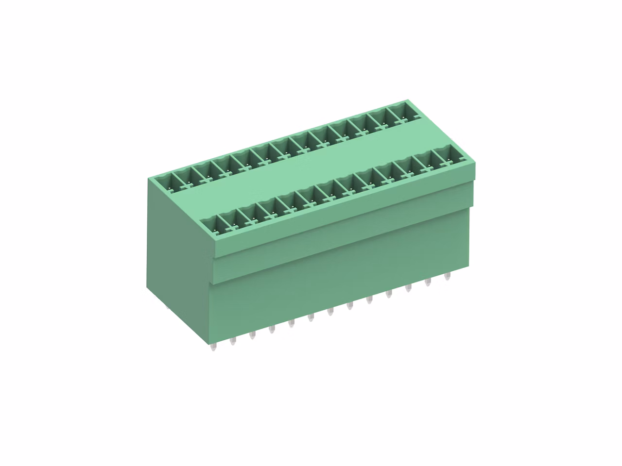 3.81mm Pitch Eurostyle Vertical PCB Header, 2 Rows, 13 Circuits for sale