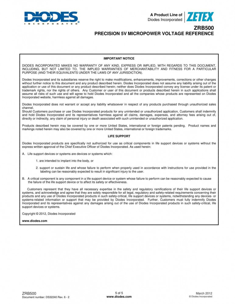 ZRB500F03TA datasheet page 5