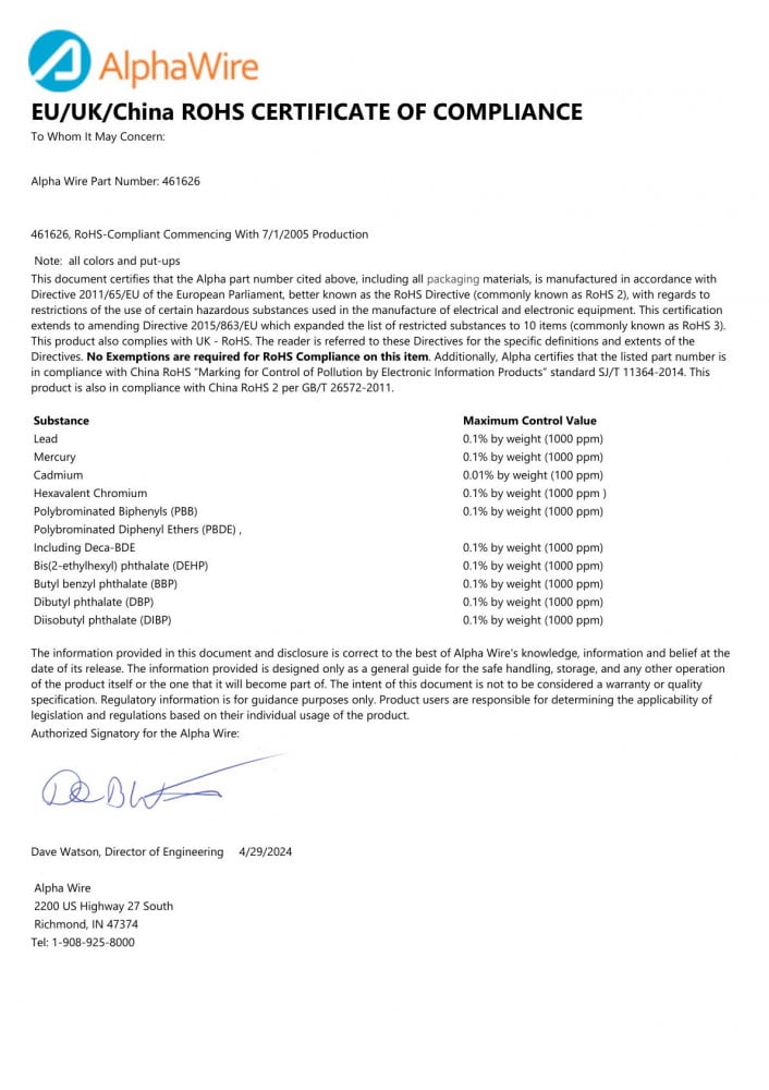 Alpha Wire 461626 document page 4