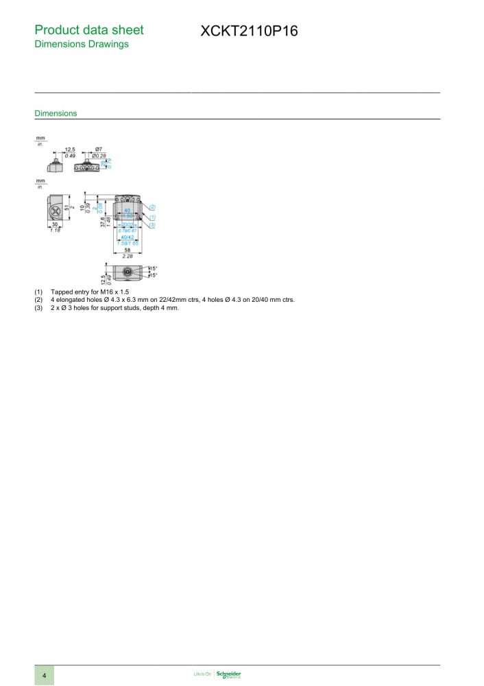 XCKT2110P16 technical document page 4