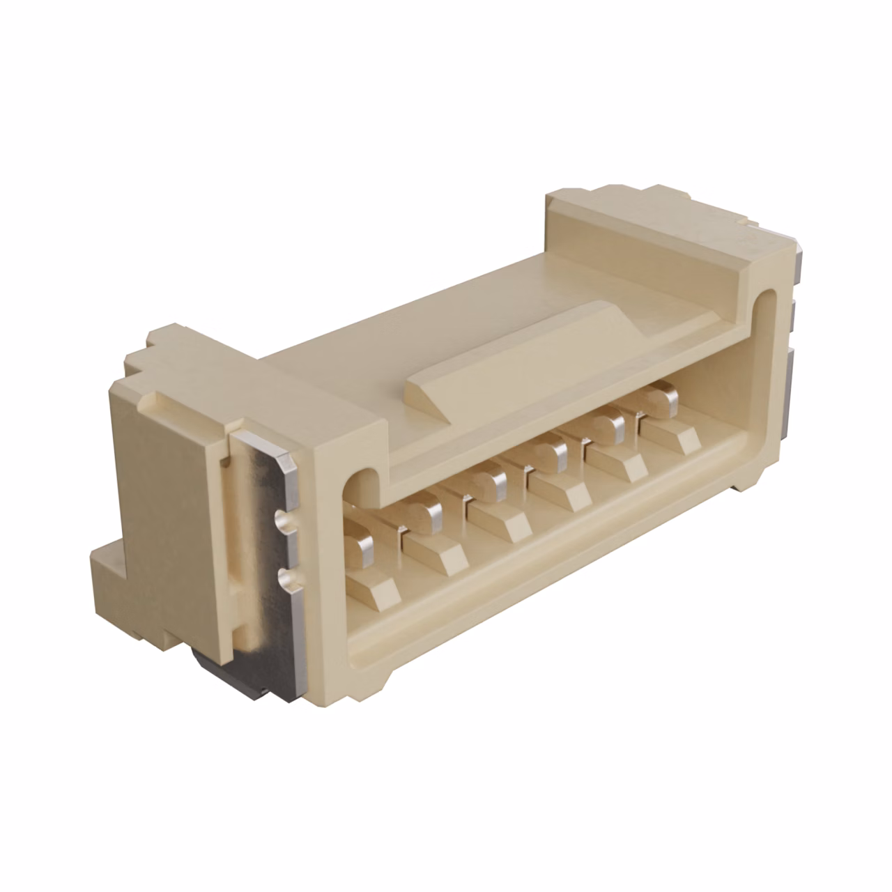 Micro-Lock 1.25mm Pitch Single-Row Right-Angle Header, Beige, 6 Circuits for sale