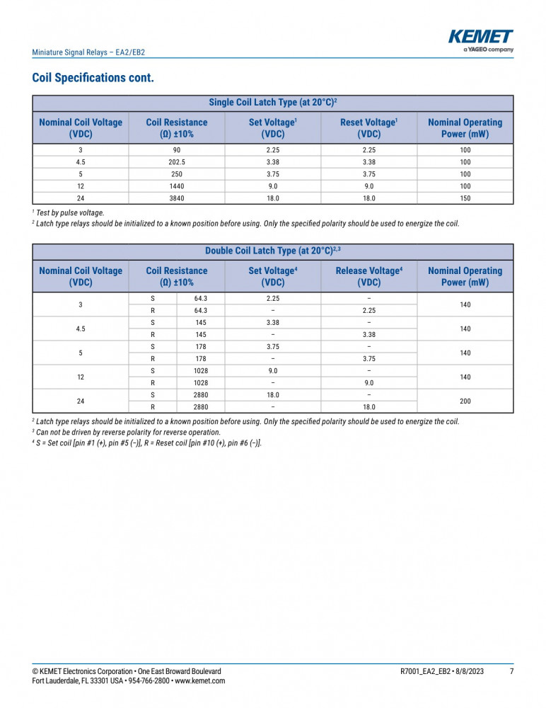 KEMET EB2-4.5TNU technical document page 7
