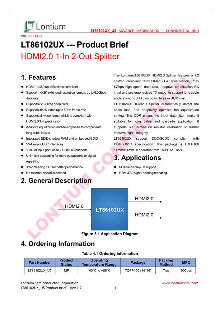 LT86102UX technical document page 1