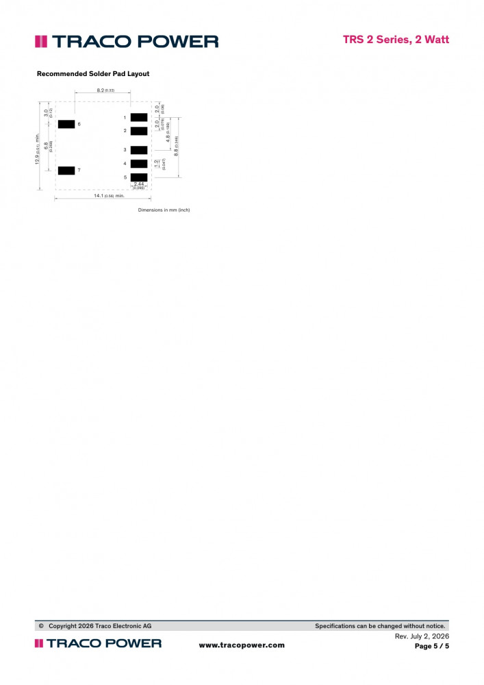 TRS 2 Series technical document, page 5