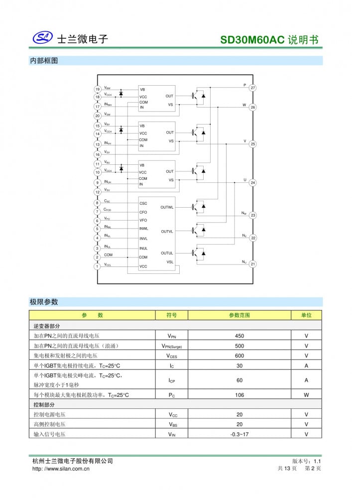 SD30M60AC datasheet page 2