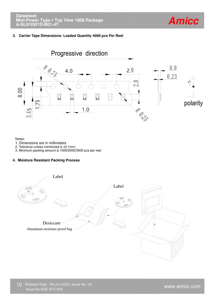 A-SL910W1D-B01-4T datasheet page 10