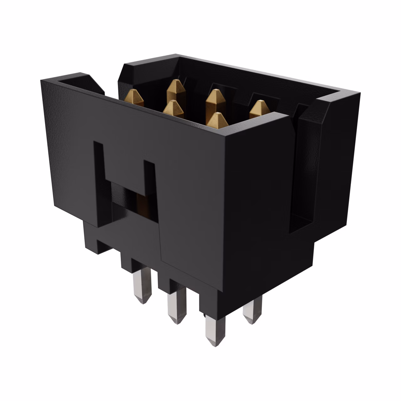 2.00mm Pitch, Milli-Grid PCB Header, Dual Row, Vertical, Through Hole, Shrouded, 6 Circuits, 0.38µm Gold (Au) Plating, 2.50mm Tail Length, Dual Side Slots, Center Friction Lock, with Peg, Tube for sale