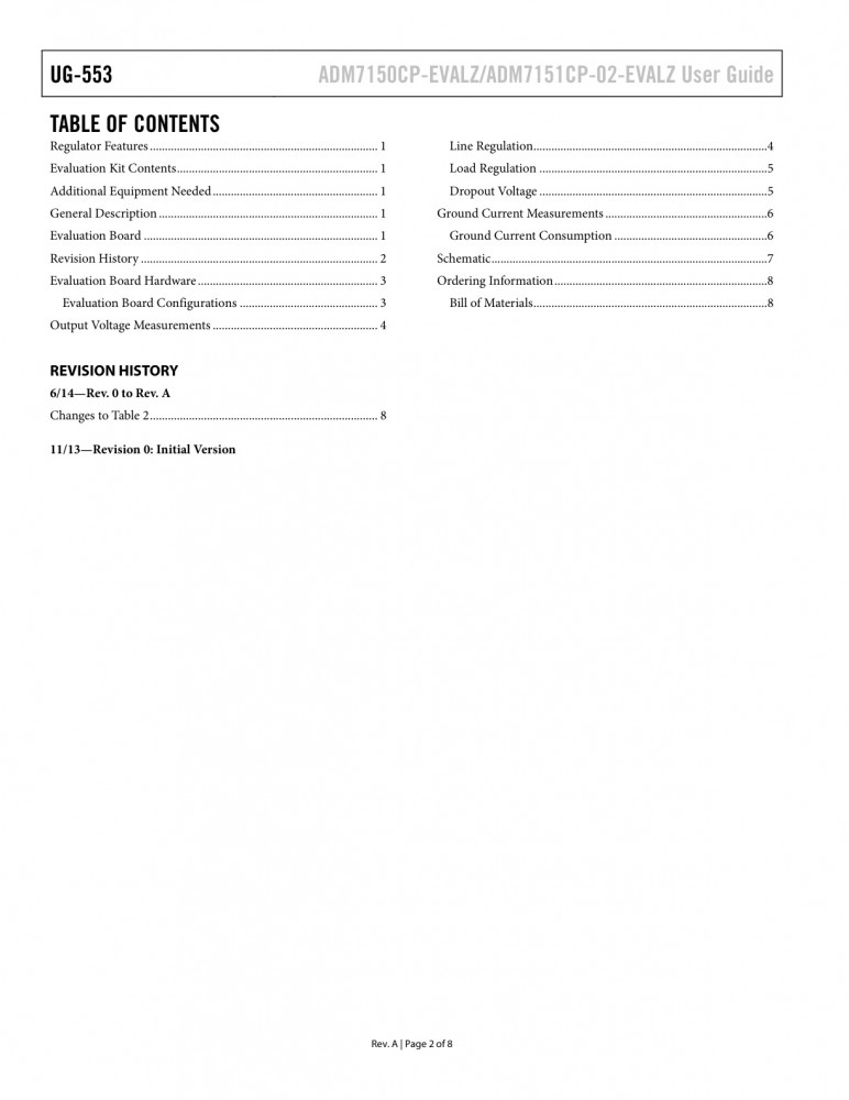 ADM7150CP-EVALZ documentation page 2