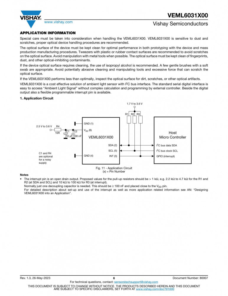 VEML60311X00 datasheet page 6