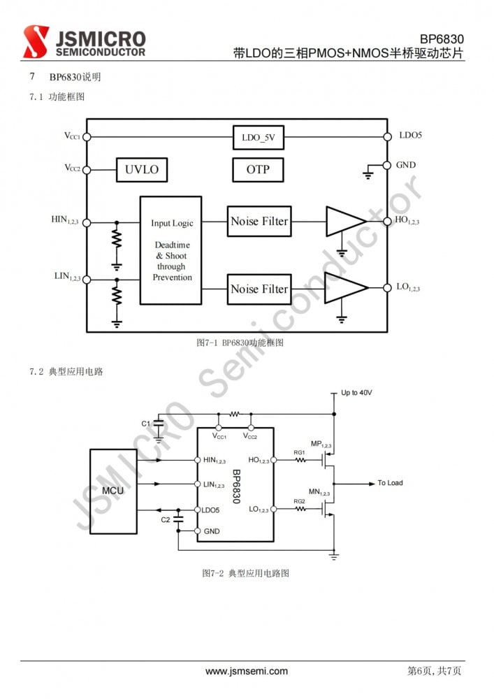 BP6830 datasheet page 6