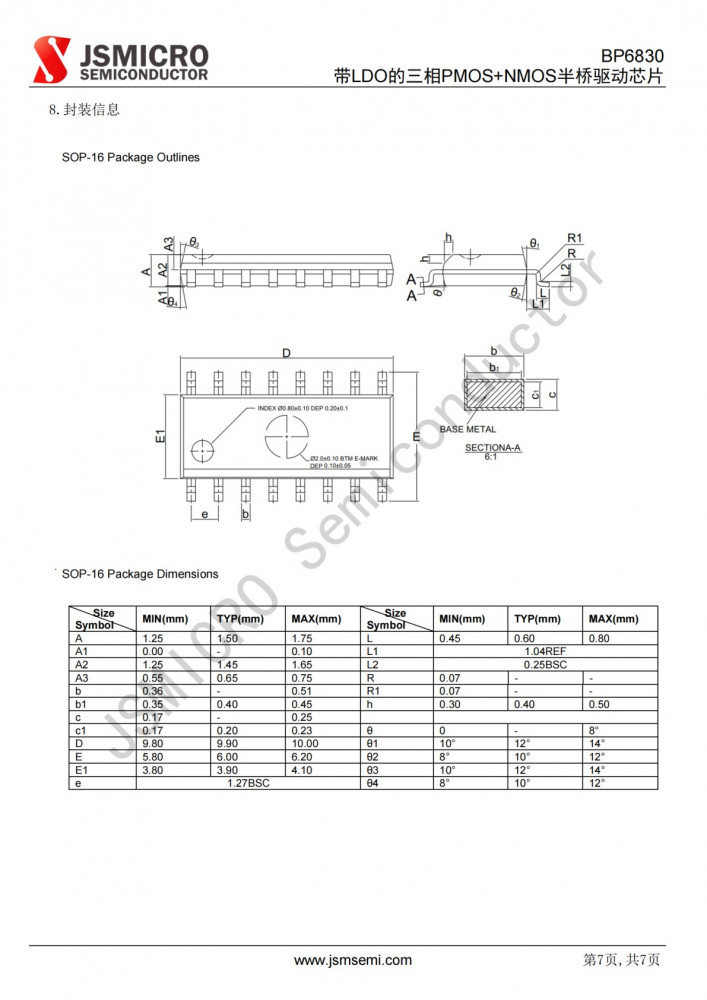 BP6830 datasheet page 7