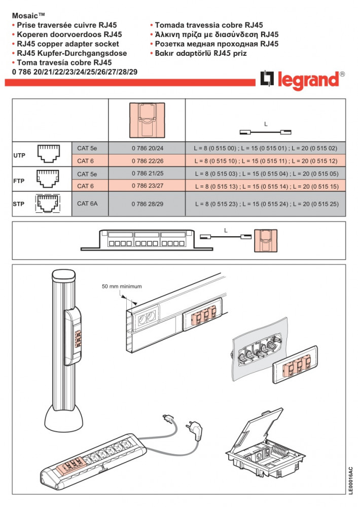 Legrand product documentation page 1