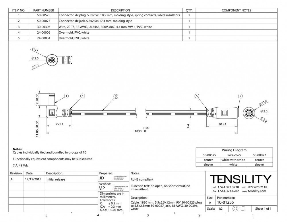 Technical drawing image associated with Tensility International part 10-01255