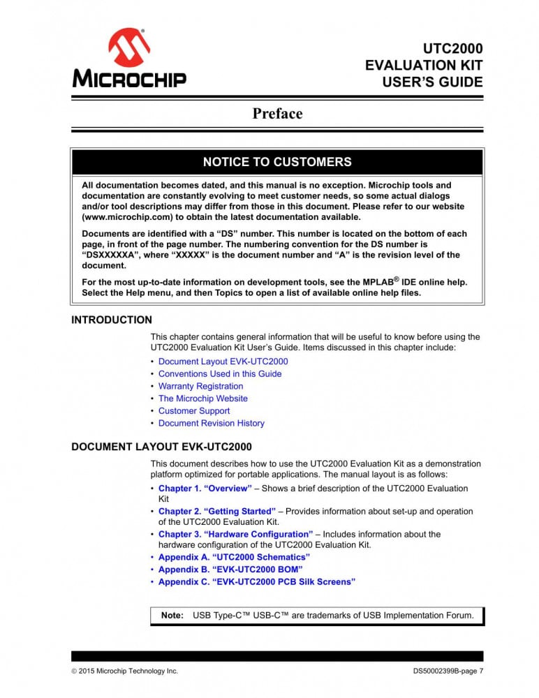 EVK-UTC2000 User Guide page 7