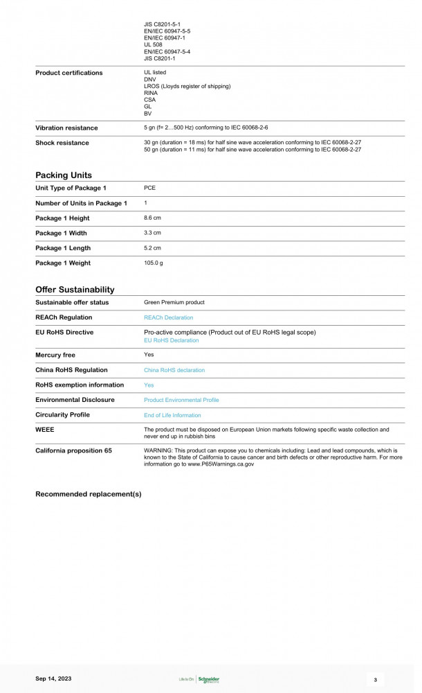 XB4BW14G5 technical document page 3