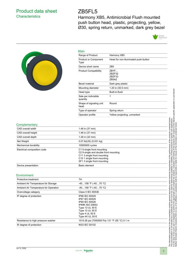 ZB5FL5 technical document page 1