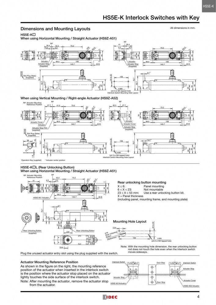 IDEC HS5E-K technical document page 4