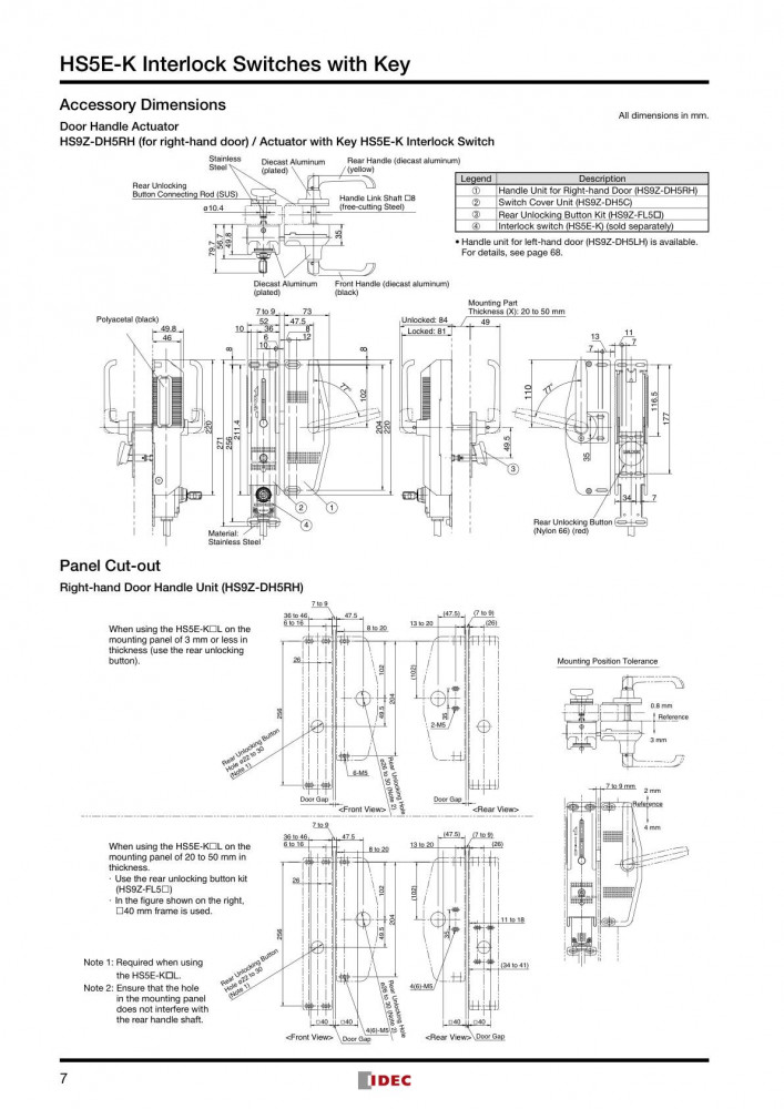 IDEC HS5E-K technical document page 7