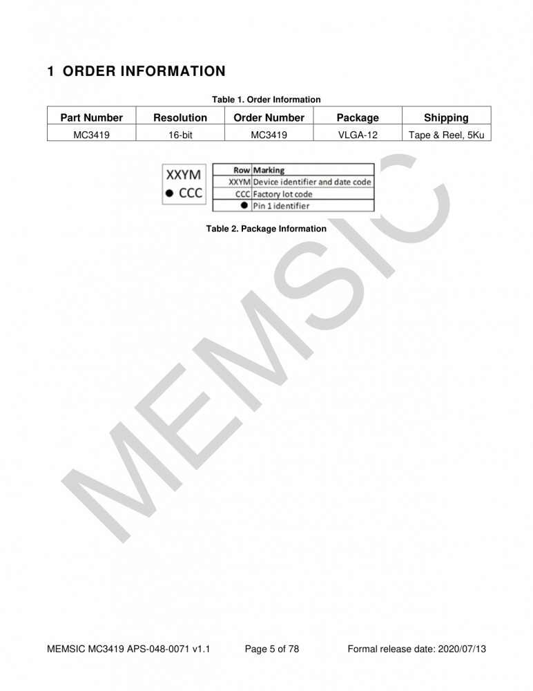 MC3419 datasheet page 5