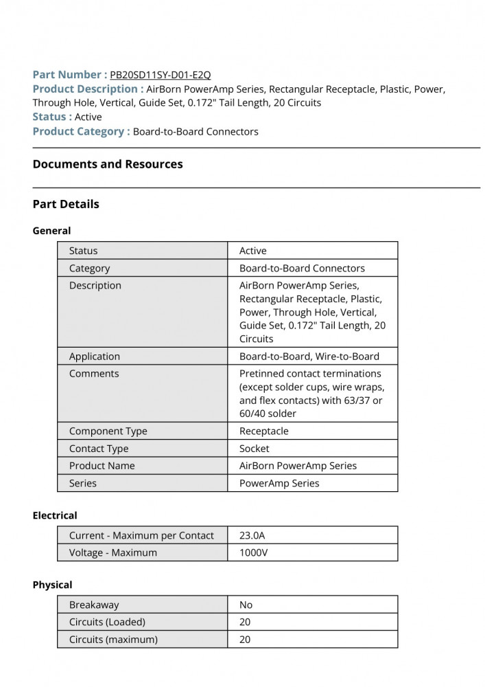 PB20SD11SY-D01-E2Q technical document image, page 1