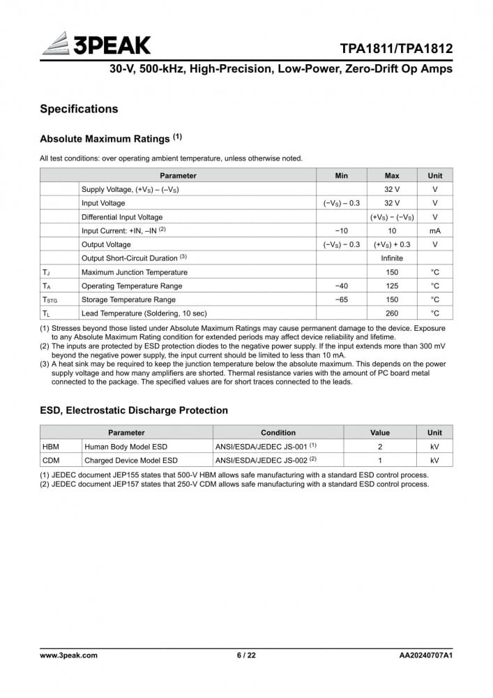TPA1812 datasheet page 6