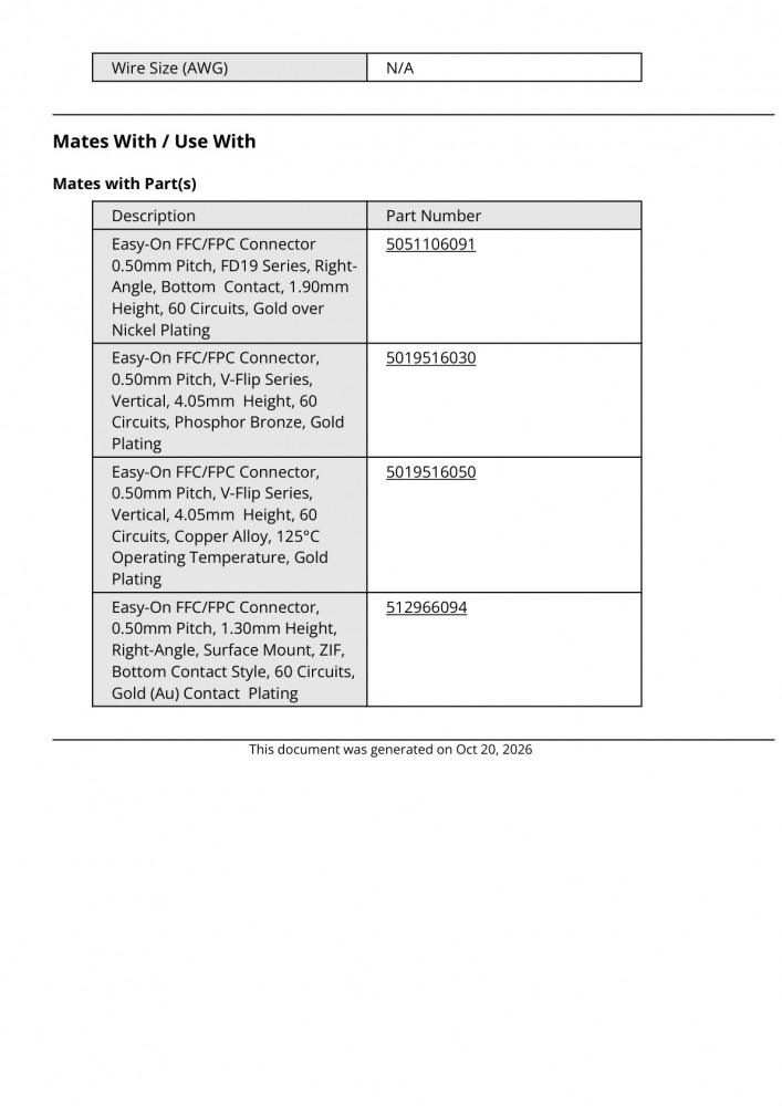 MOLEX 151200647 technical document image, page 3