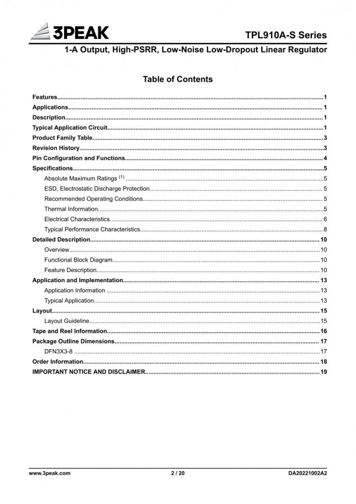 TPL910GADJA-DF6R-S datasheet page 2