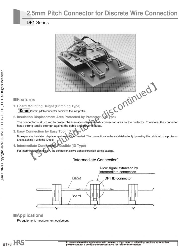HRS DF1 Series datasheet page 1