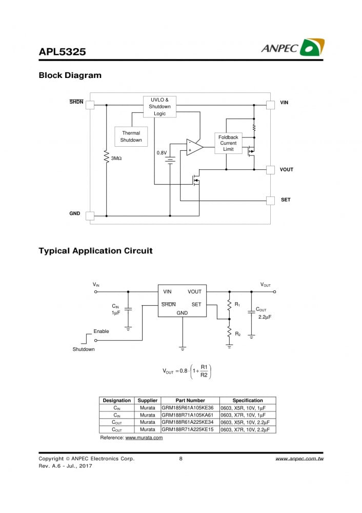 APL5325 datasheet page 8