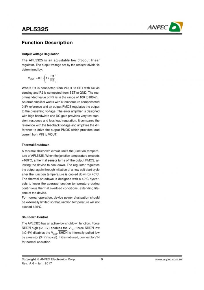 APL5325 datasheet page 9