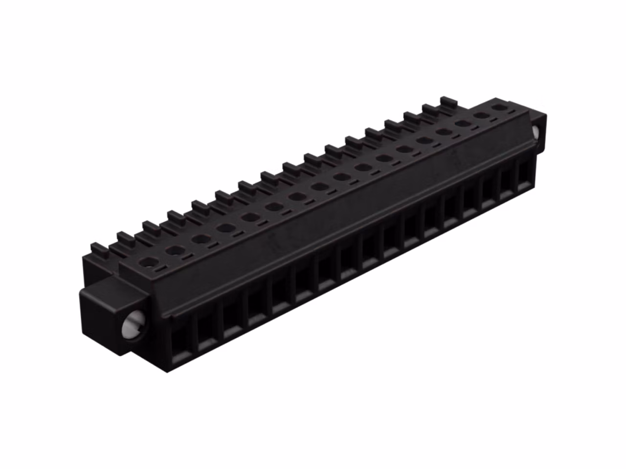 3.81mm Pitch Eurostyle Horizontal Plug, with Retention Screws and Reverse Imprinting, Black, 17 Circuits for sale