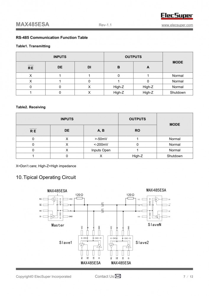 MAX485ESA datasheet page 7