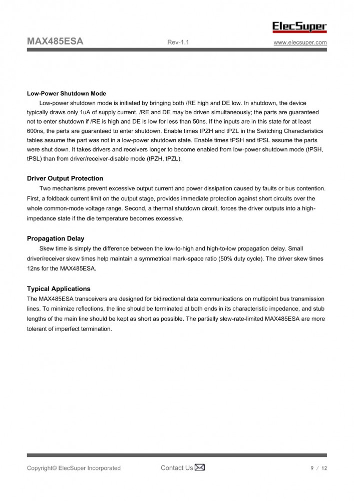 MAX485ESA datasheet page 9
