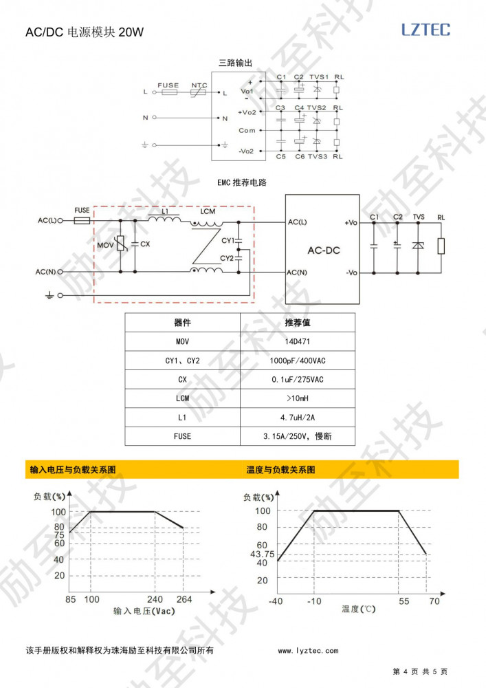 LHE20 series datasheet page 4