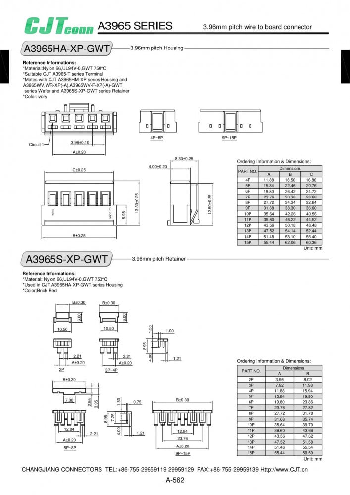 CJT(Changjiang Connectors) A3965H-8P index 3