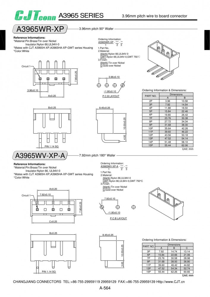 CJT(Changjiang Connectors) A3965H-8P index 5