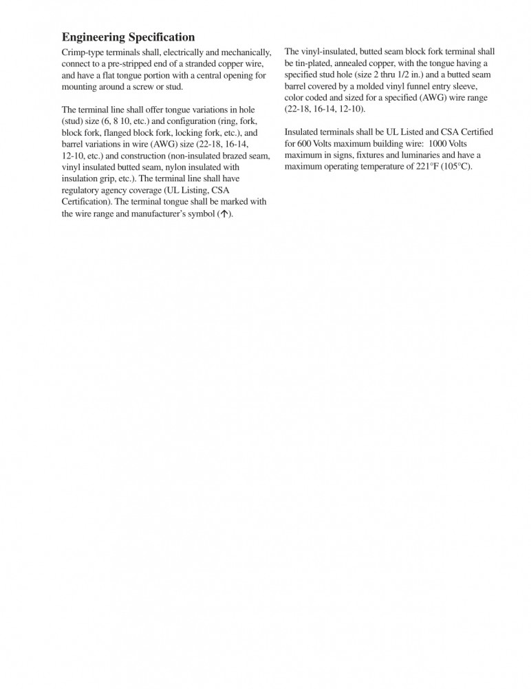 3M Scotchlok MVU terminal datasheet page 3