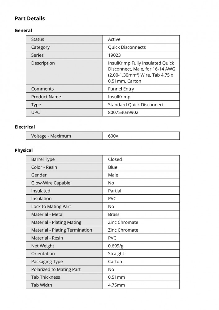 MOLEX 190230010 document image, page 2