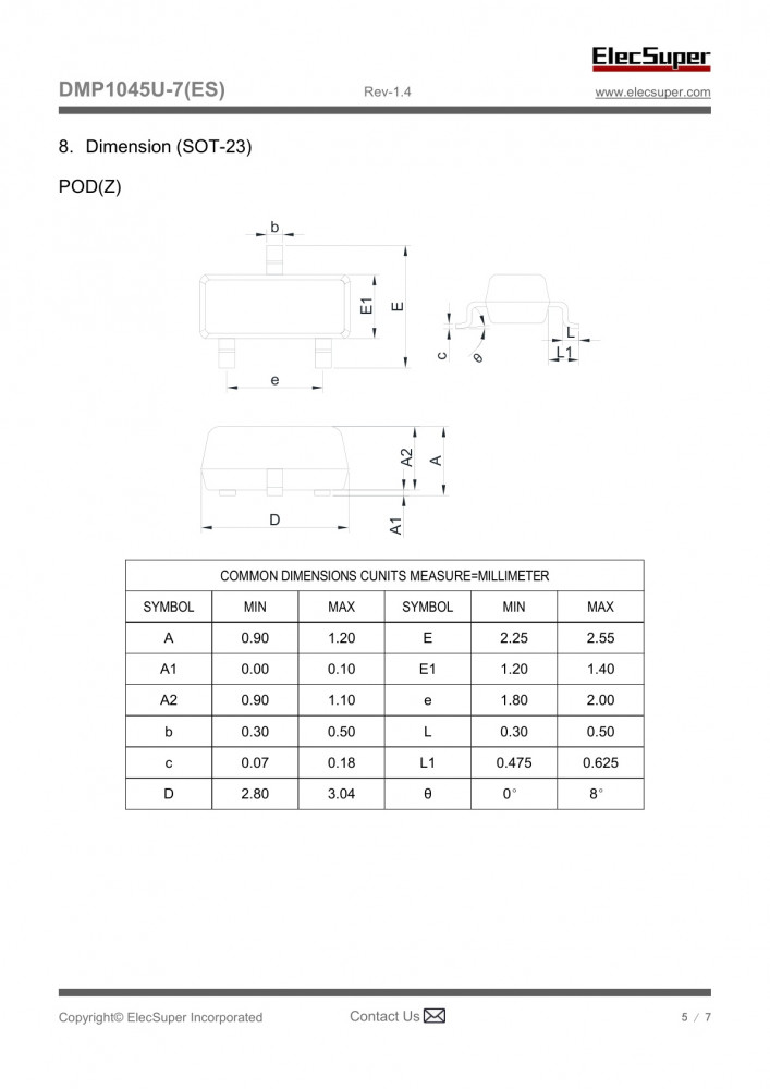 DMP1045U-7(ES) datasheet page 5