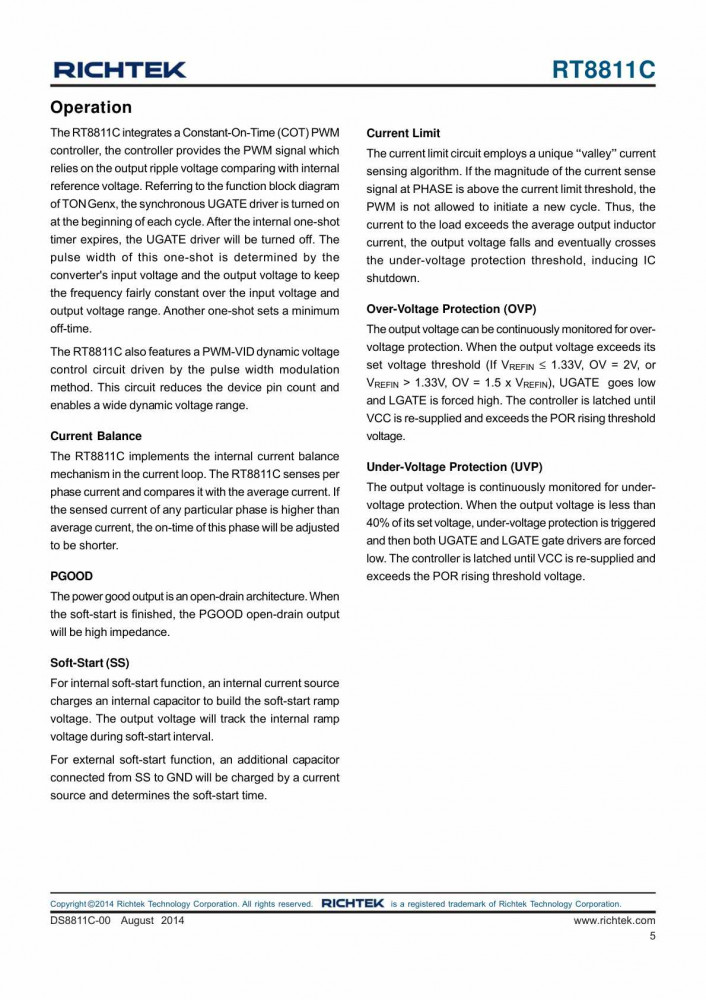 RT8811C datasheet page 5