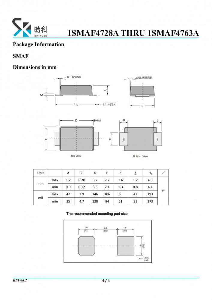 1SMAF4750A datasheet page 4