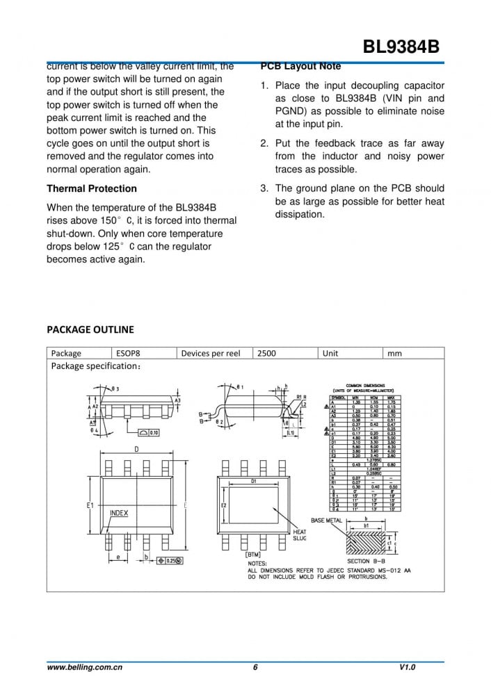 BL9384B datasheet page 6