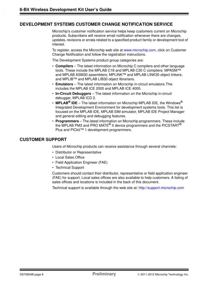 8-Bit Wireless Development Kit document page 8