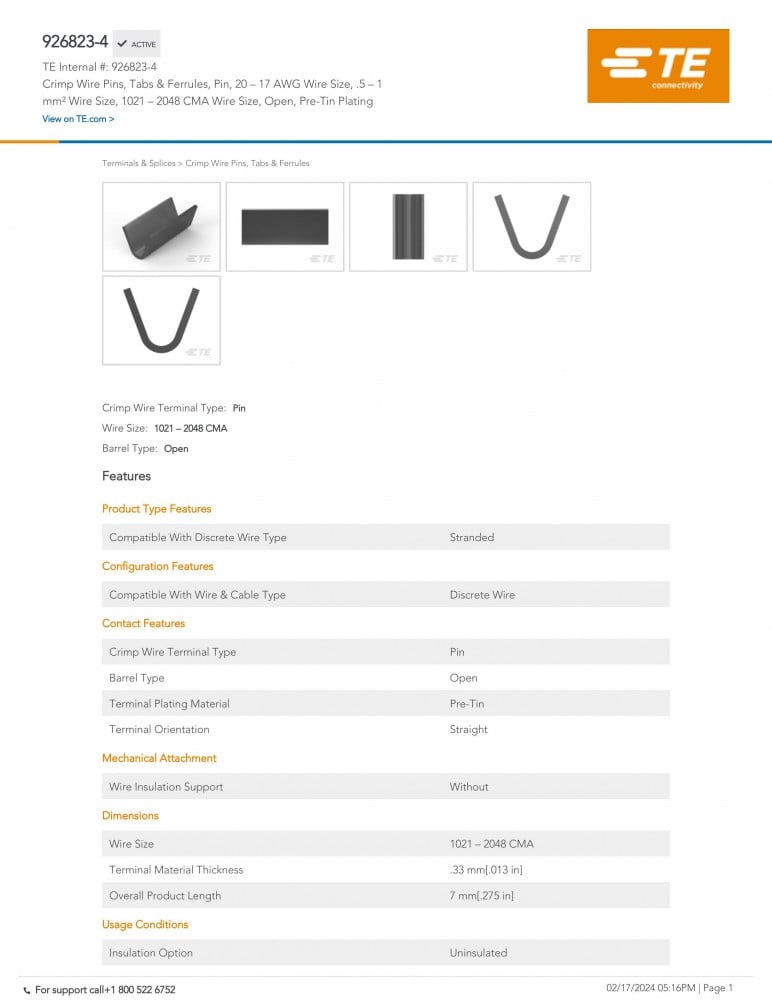 926823-4 technical document page 1